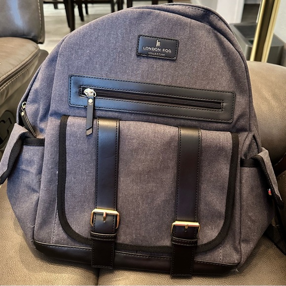 London Fog | Bags | London Fog Gray And Black Backpack With ...